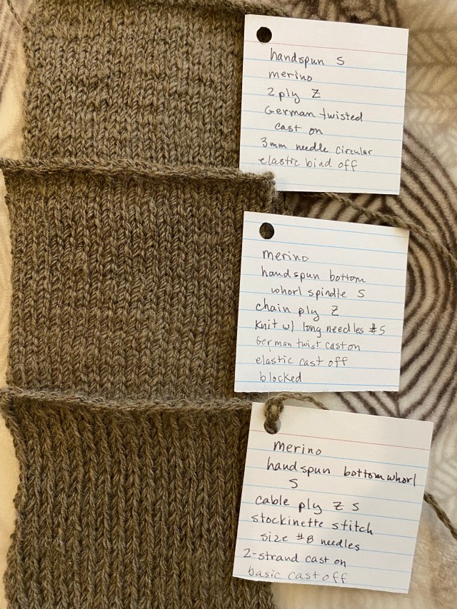 Knitted swatches – Critters and Craft