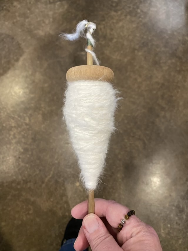 Plying angora – Critters and Craft