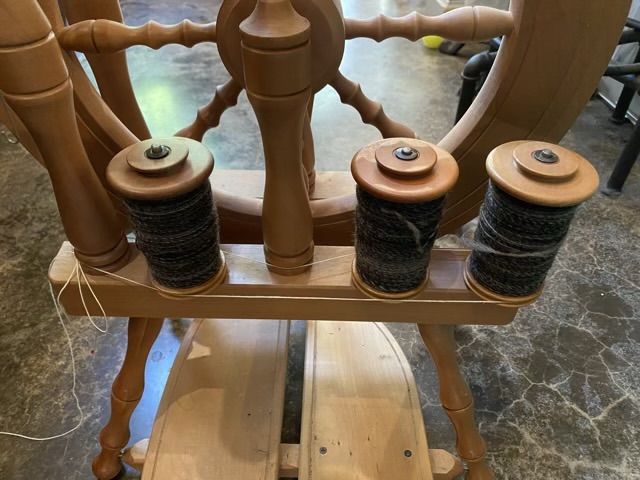Plying Jacob’s wool – Critters and Craft